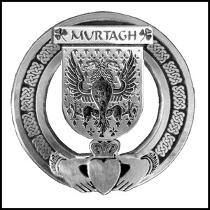 Murtagh Irish Claddagh Coat of Arms Badge - Etsy