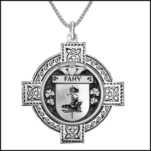 Fahy Irish Coat of Arms Celtic Cross Pendant ~ IP04 - Etsy
