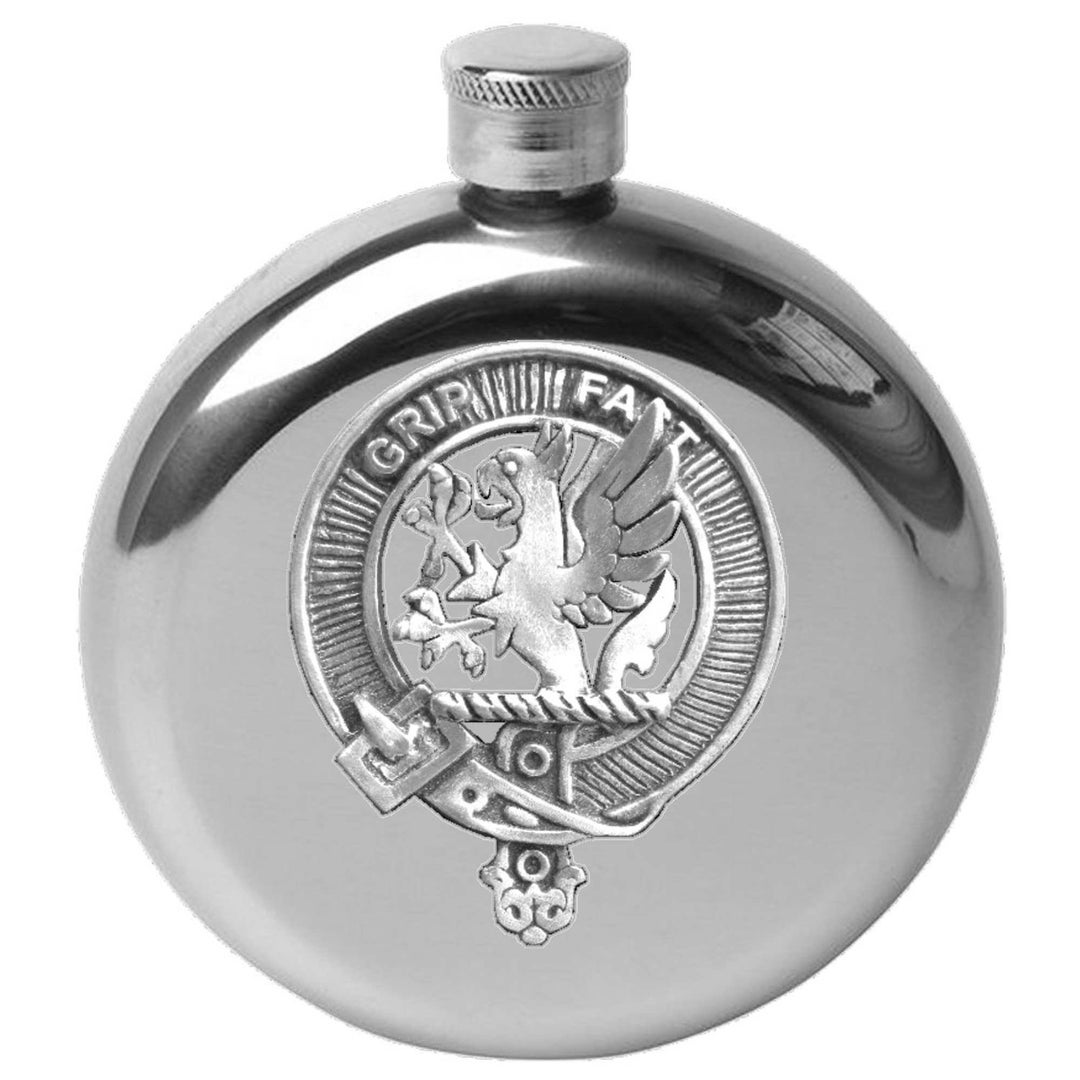 Leslie 5oz Round Scottish Clan Crest Badge Stainless Steel Flask - Etsy