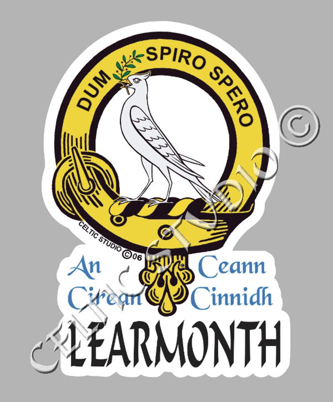 Learmonth Clan Crest Decal | Custom Scottish Heritage Car & Laptop ...