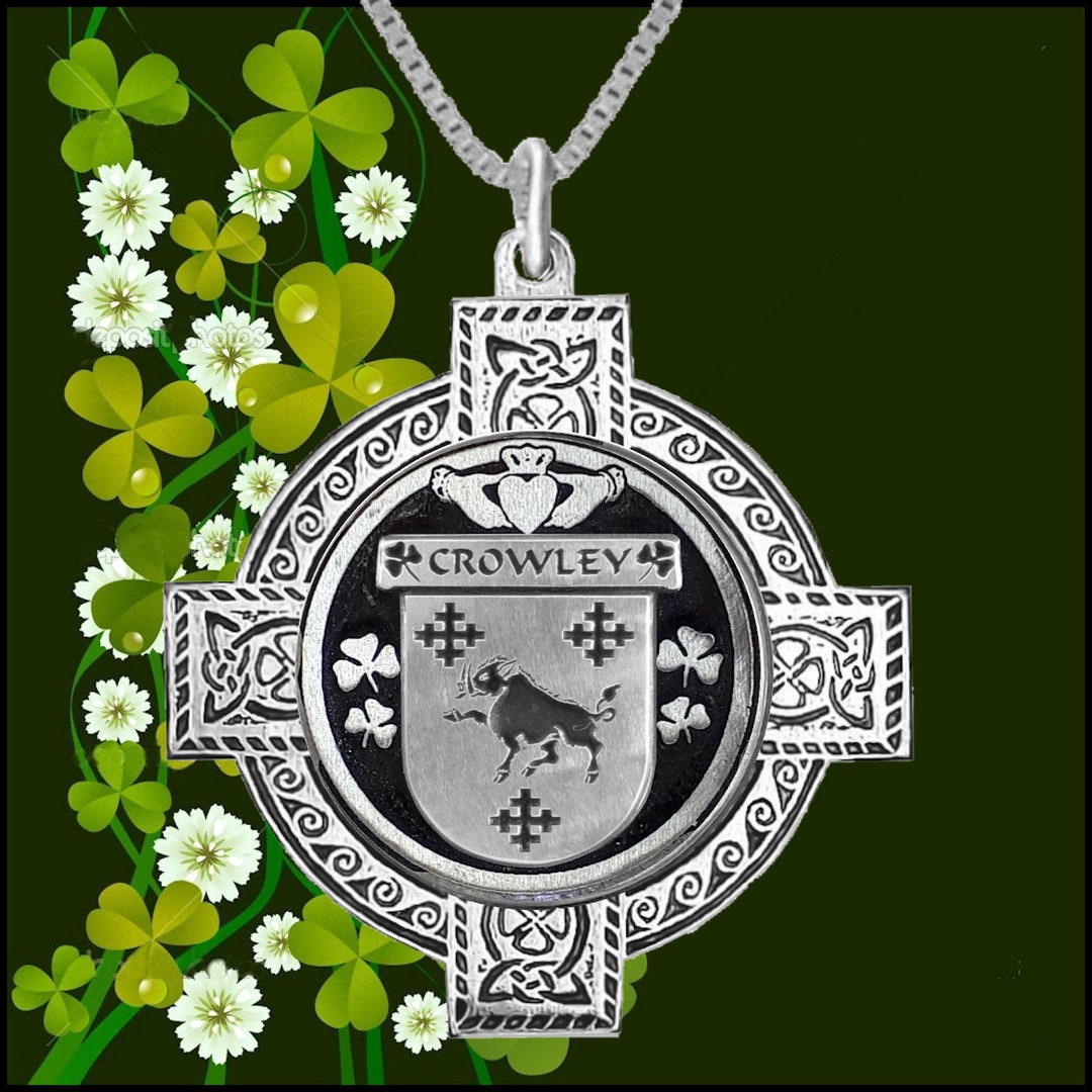 Crowley Irish Coat of Arms Celtic Cross Pendant ~ IP04 - Etsy