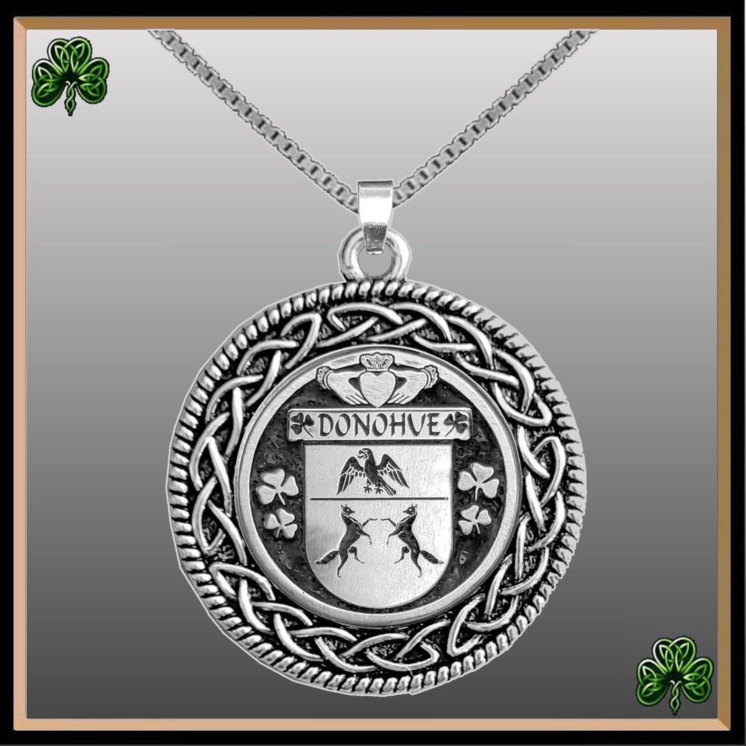 Donohue Irish Coat of Arms Celtic Interlace Disk Pendant ~ IP06 - Etsy