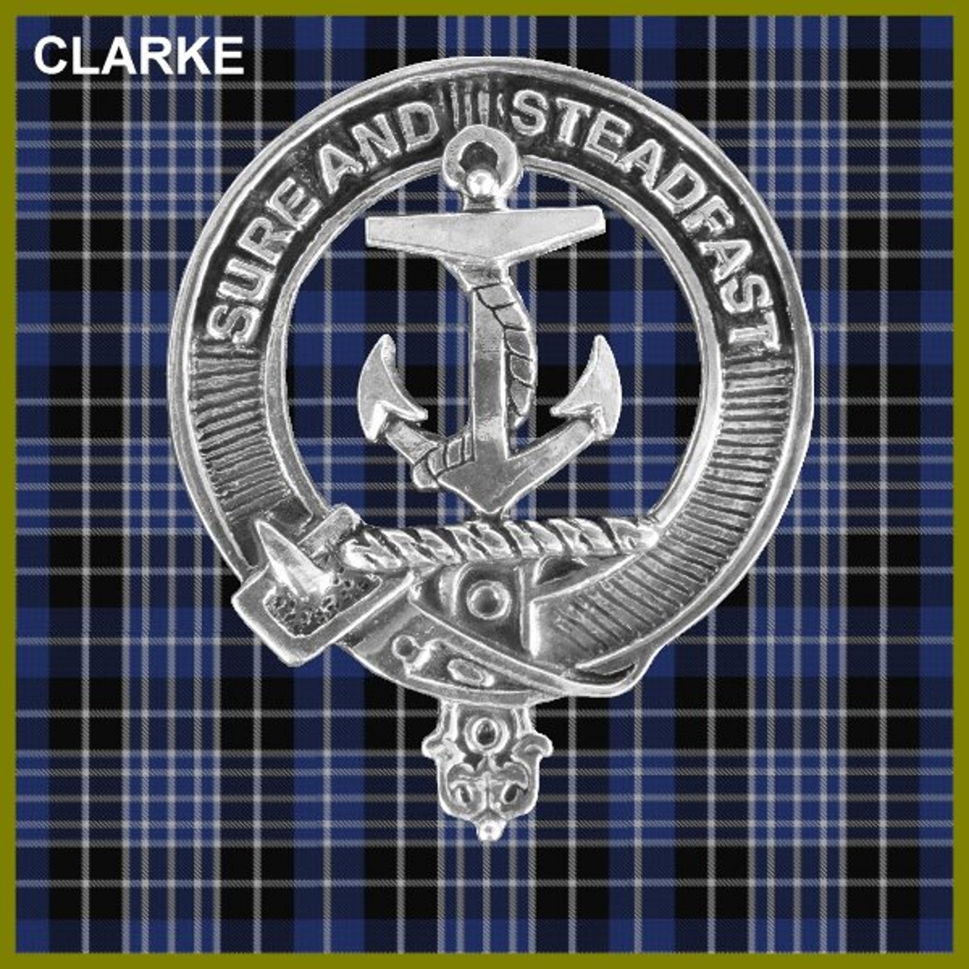 Clarke Clan Crest Scottish Cap Badge CB02 - Etsy