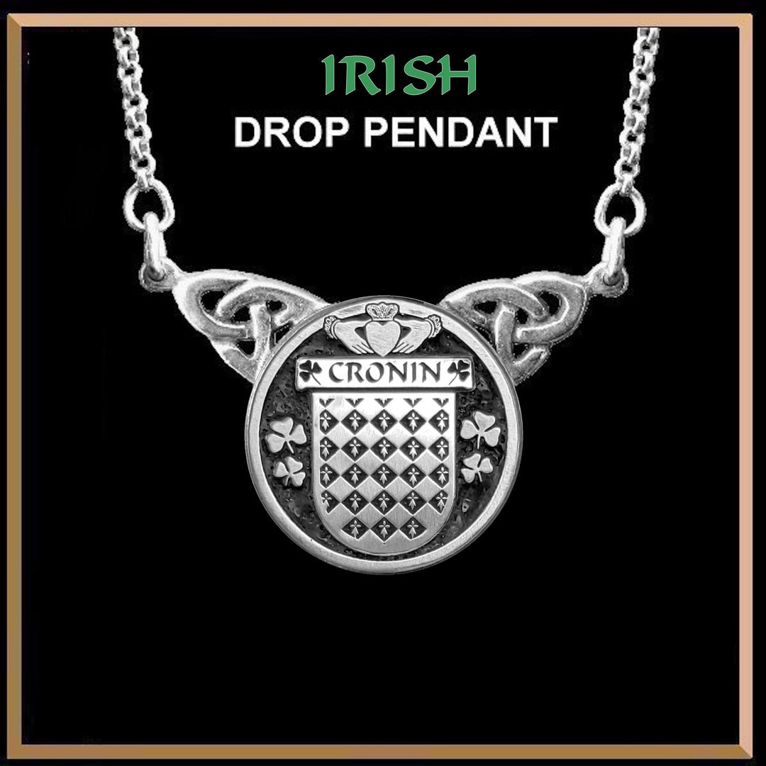 Cronin Irish Coat of Arms Double Drop Pendant ~ ILP03 - Etsy