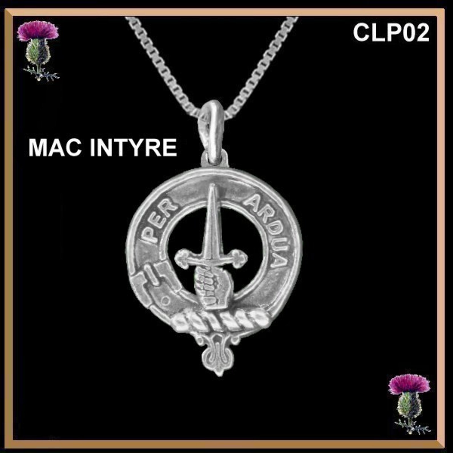 Macintyre Clan Crest Scottish Pendant CLP02 | Etsy