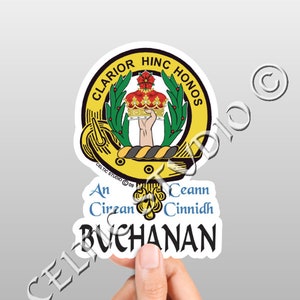 Buchanan Clan Crest Decal | Custom Scottish Heritage Car & Laptop ...