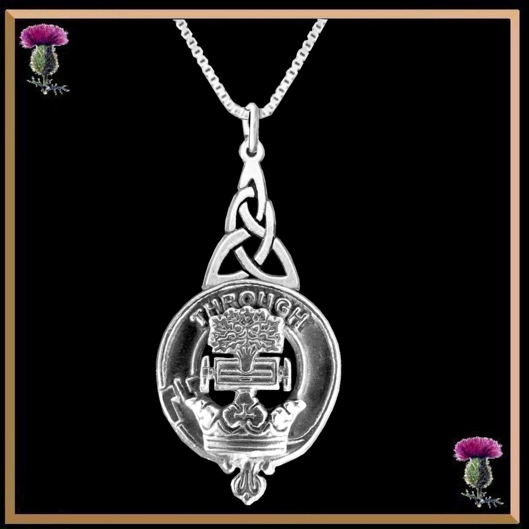 Hamilton Clan Crest Interlace Drop Pendant - Etsy
