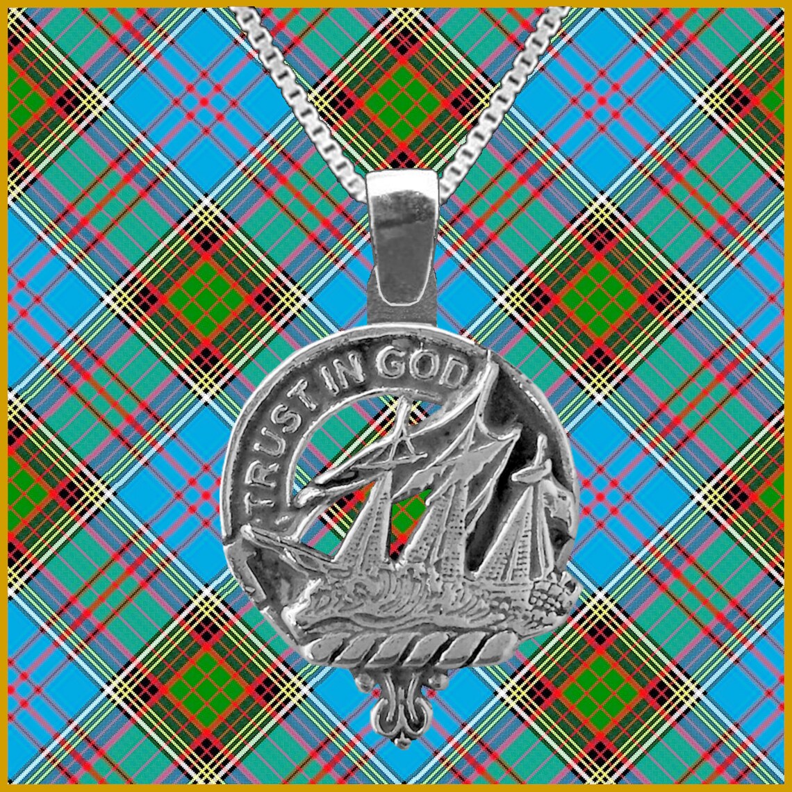 Harkness Large 1 Scottish Clan Crest Pendant Sterling - Etsy