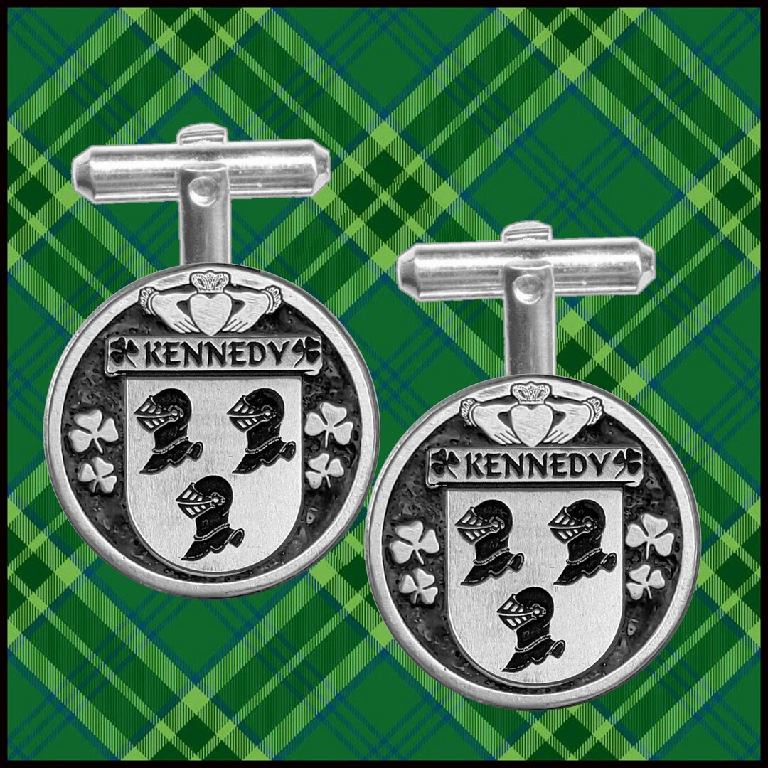 Kennedy Irish Coat of Arms Disk Cufflinks - Etsy