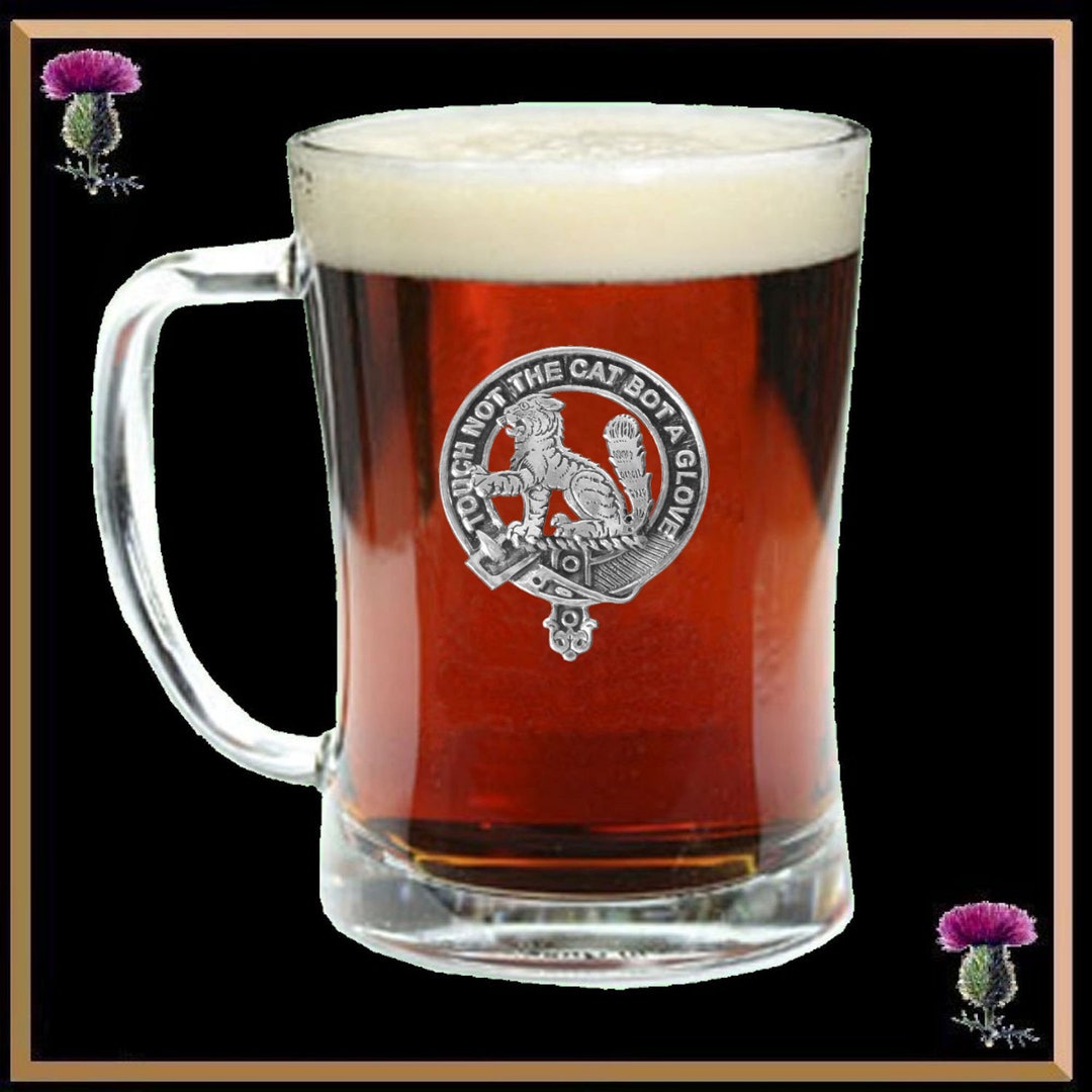 Macpherson Clan Crest Badge Glass Beer Mug - Etsy