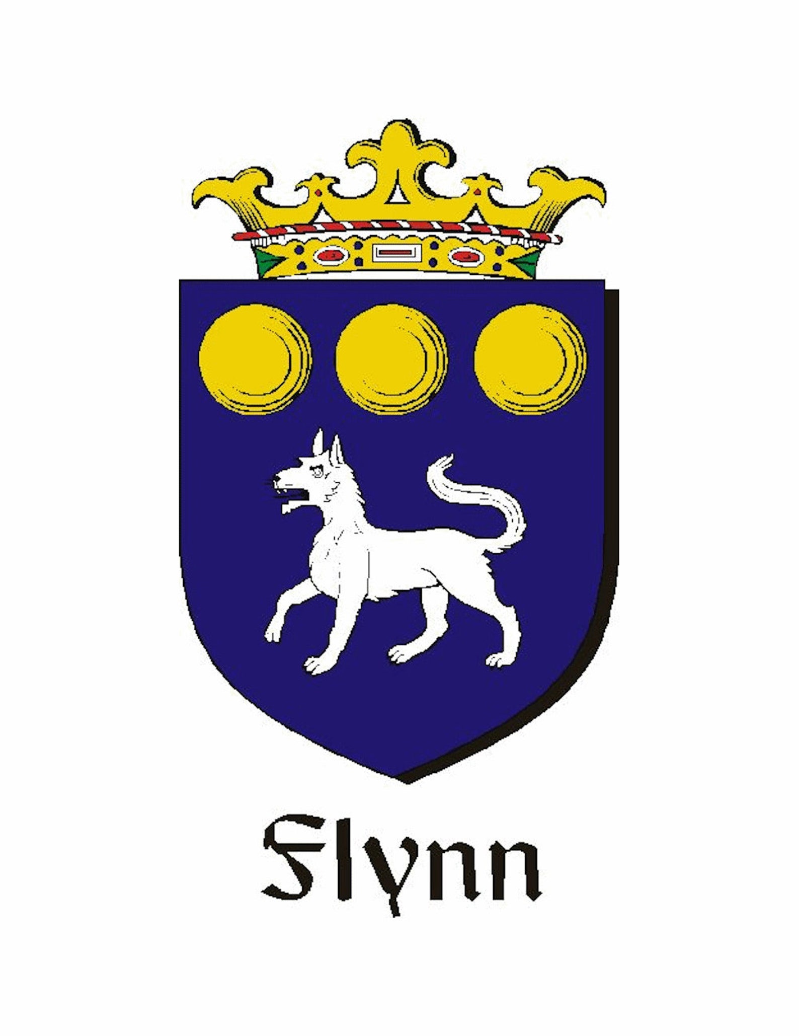 Flynn Irish Coat of Arms Celtic Cross Badge - Etsy