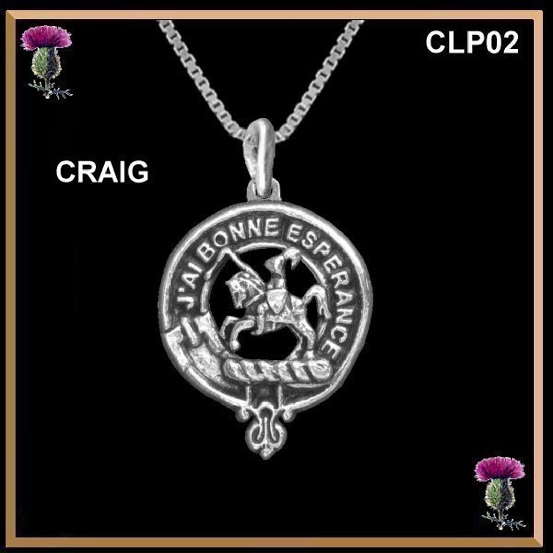 Craig Clan Crest Scottish Pendant CLP02 - Etsy