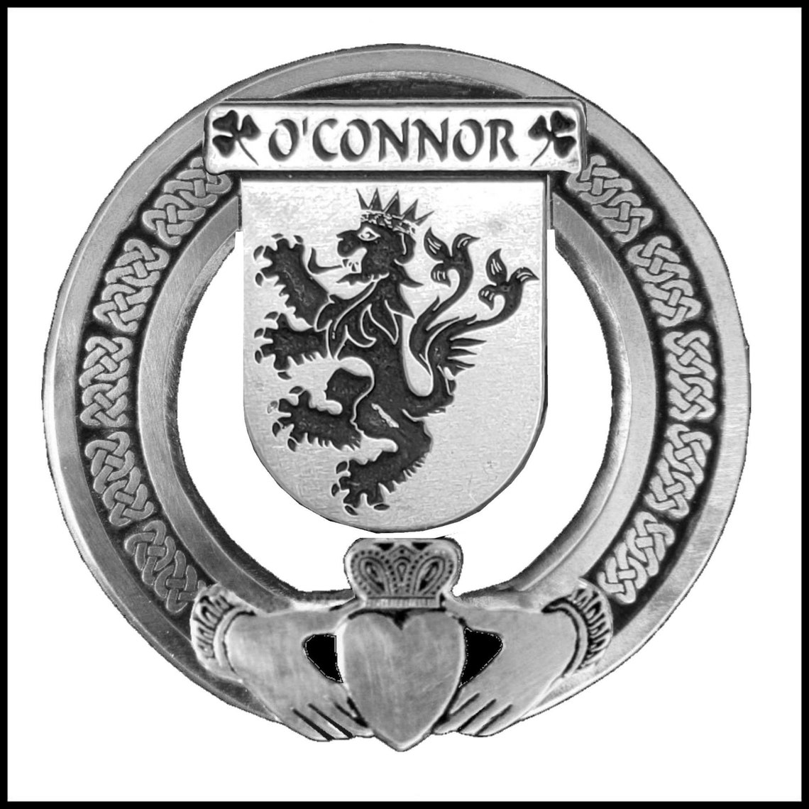 O'connor Kerry Irish Claddagh Coat of Arms Badge | Etsy