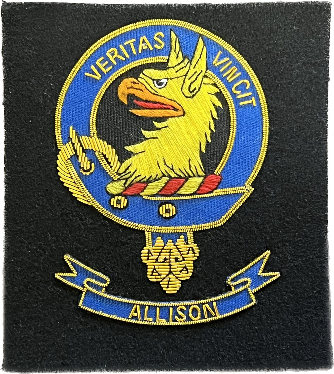 Allison Scottish Clan Embroidered Crest - Etsy