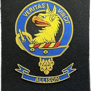 Allison Scottish Clan Embroidered Crest - Etsy