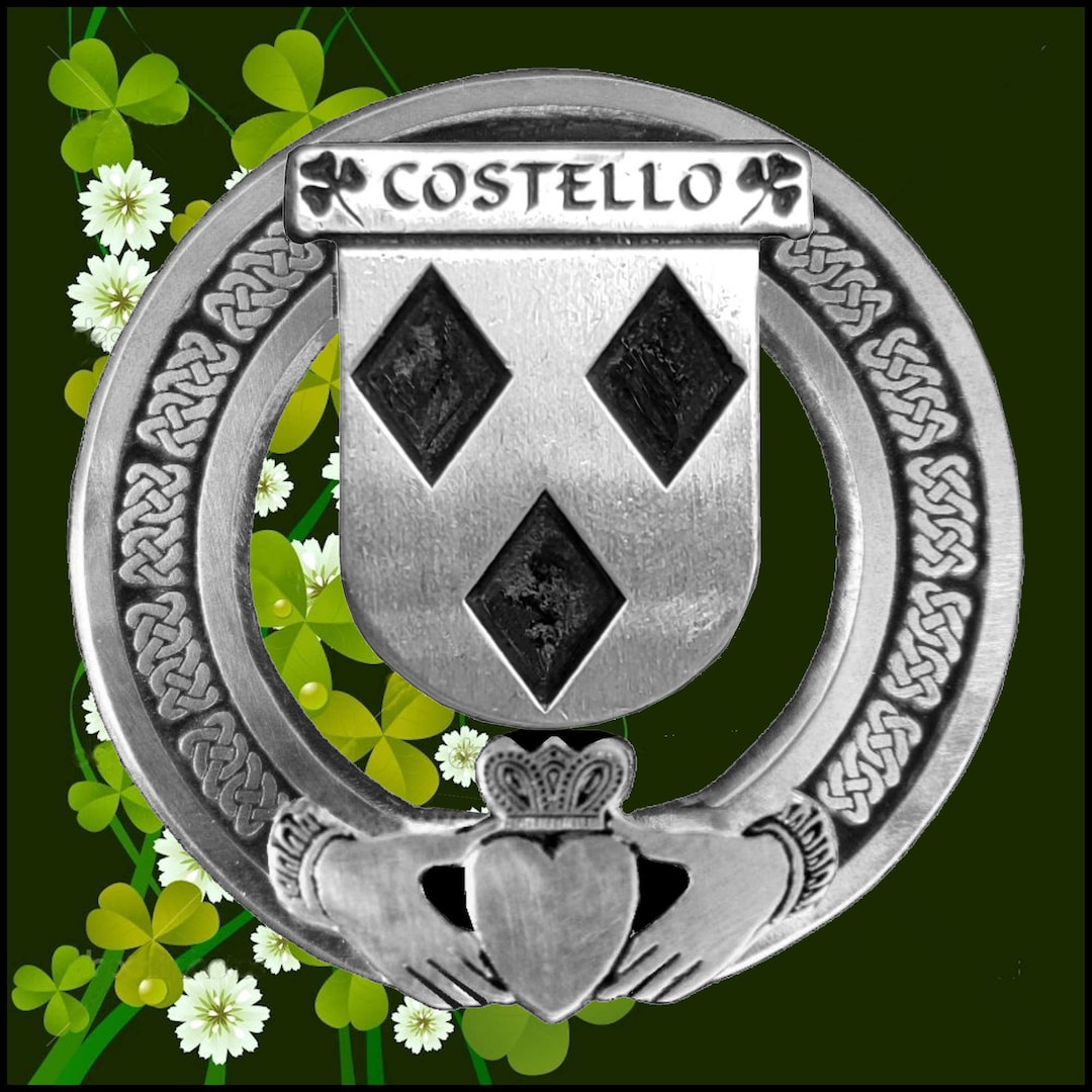 Costello Irish Claddagh Coat of Arms Badge - Etsy UK