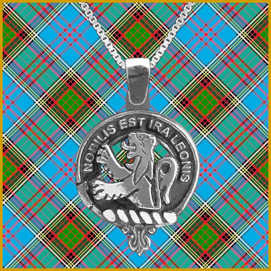 Stuart Large 1" Scottish Clan Crest Pendant - Sterling Silver - Etsy