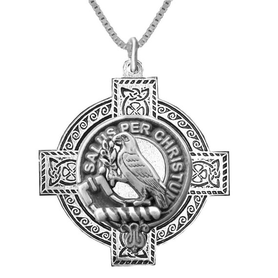 Abernethy Clan Crest Celtic Cross Pendant Scottish CLP04 | Etsy