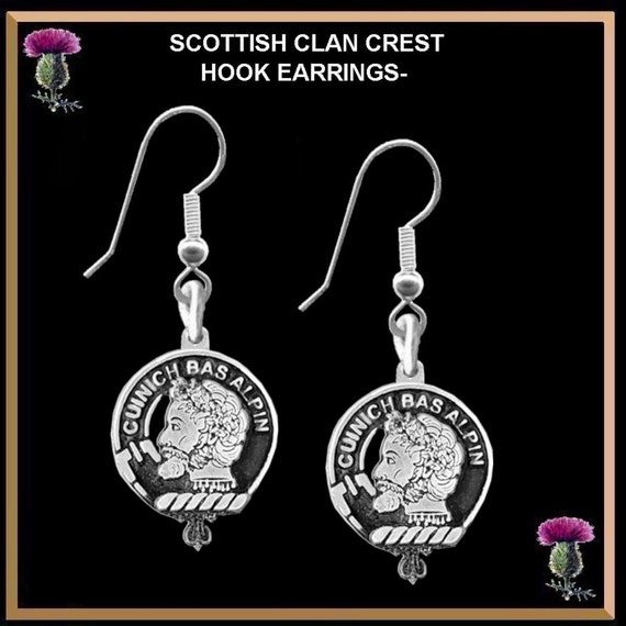 MacAlpine Clan Crest Earrings | Etsy