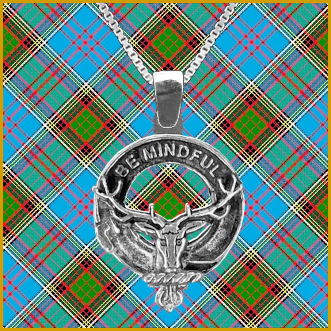 Calder Large 1" Scottish Clan Crest Pendant - Sterling Silver - Etsy