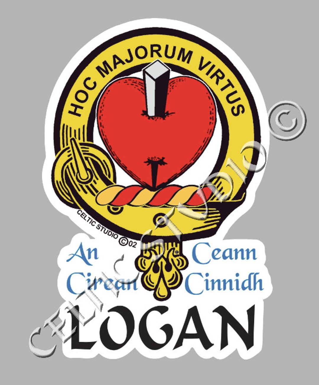 Logan Clan Crest Decal | Custom Scottish Heritage Car & Laptop Stickers ...