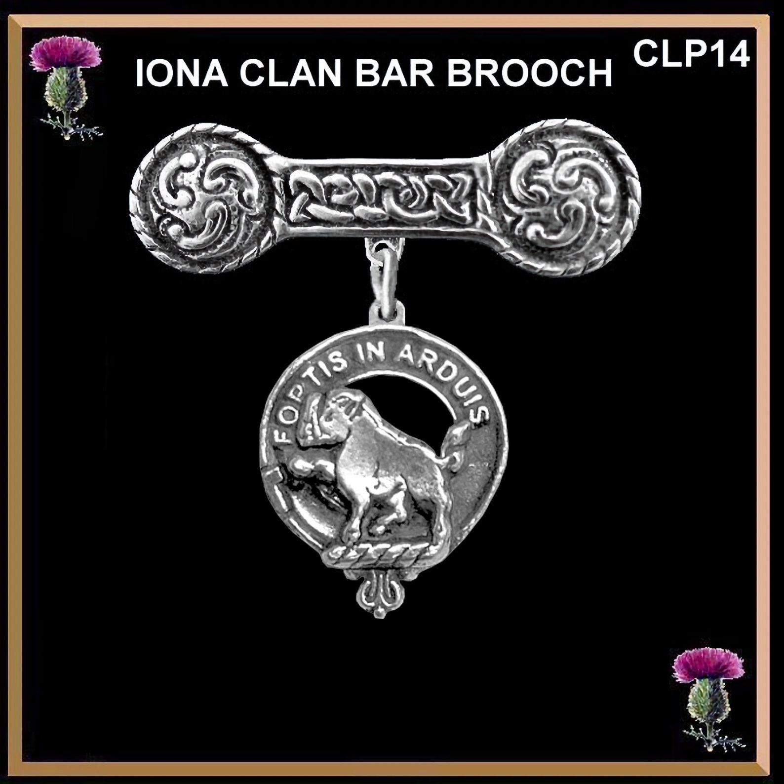Findlay Clan Crest Iona Bar Brooch Sterling Silver - Etsy