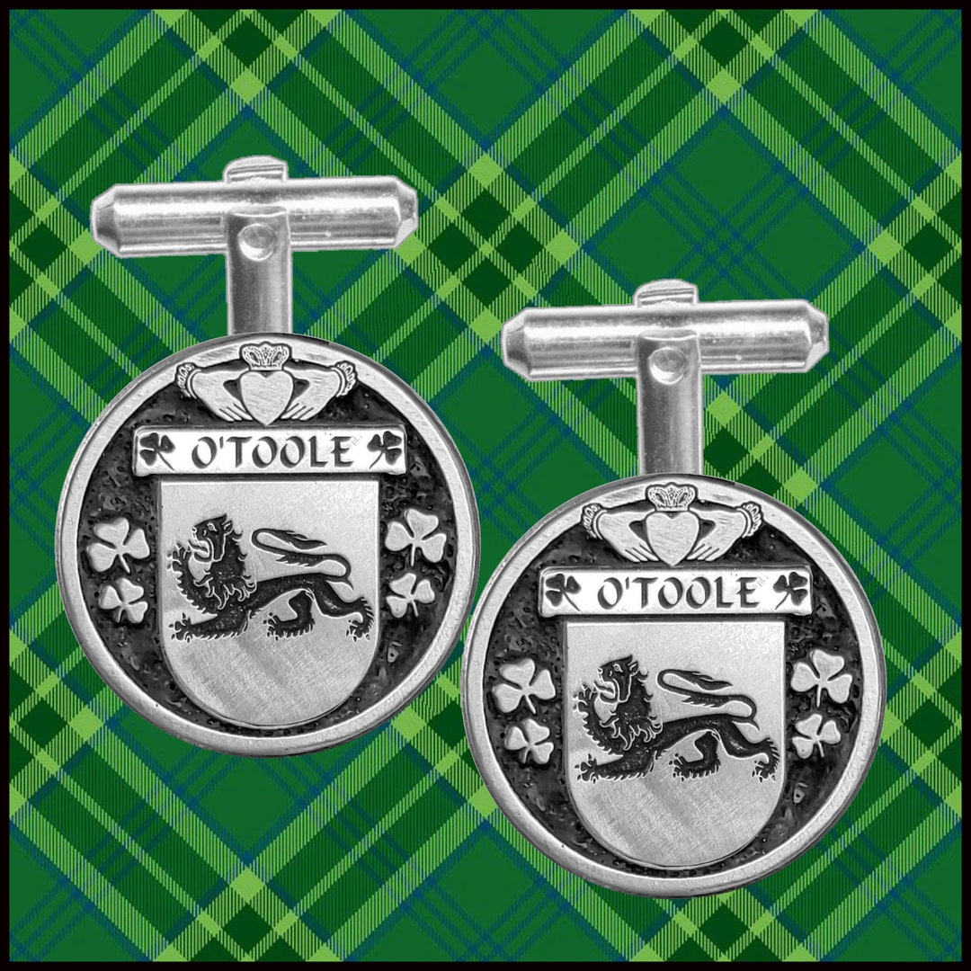 O'toole Irish Coat of Arms Disk Cufflinks - Etsy