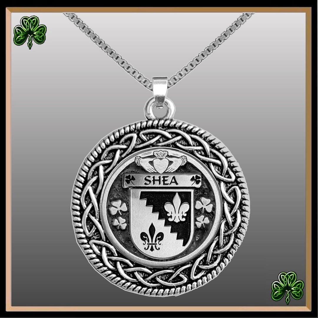 Shea Irish Coat of Arms Celtic Interlace Disk Pendant ~ IP06 - Etsy