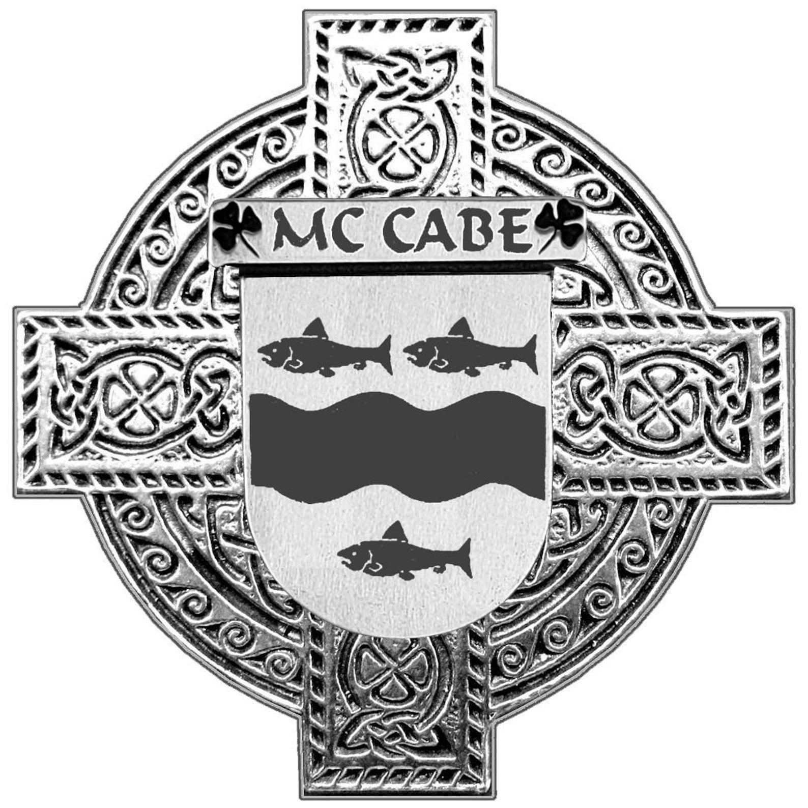 Mccabe Irish Coat of Arms Celtic Cross Badge - Etsy