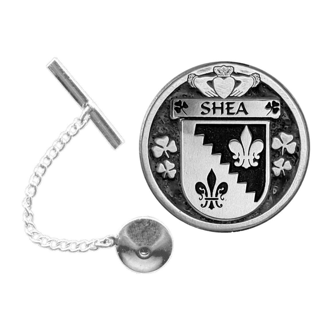 Shea Irish Coat of Arms Disk Lapel Pin/ Tie Tack - Etsy