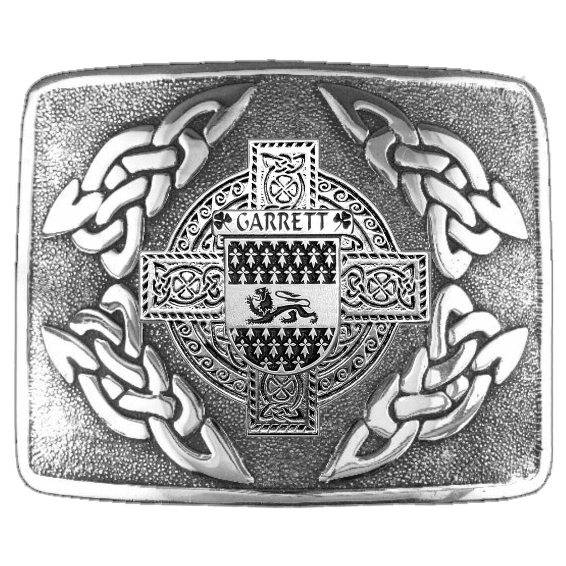 Garrett Irish Coat of Arms Interlace Kilt Buckle - Etsy
