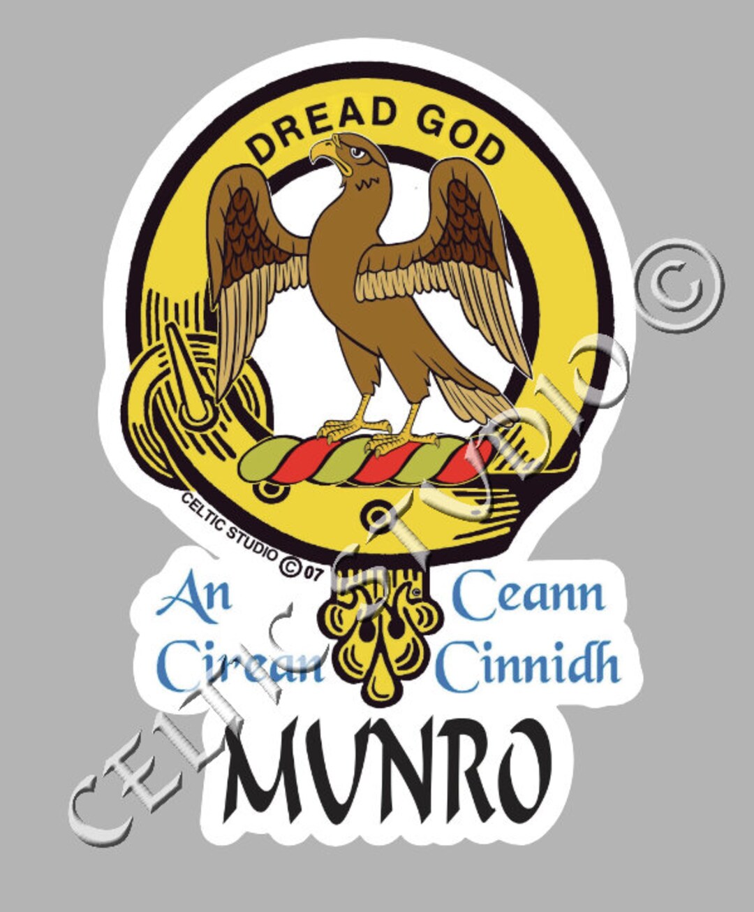 Munro Clan Crest Decal | Custom Scottish Heritage Car & Laptop Stickers ...