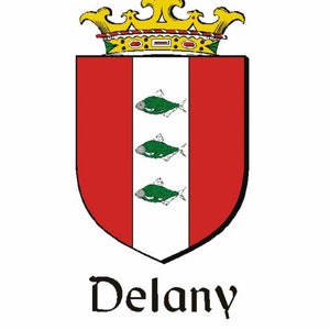 Delaney Irish Coat of Arms Disk Kilt Pin - Etsy