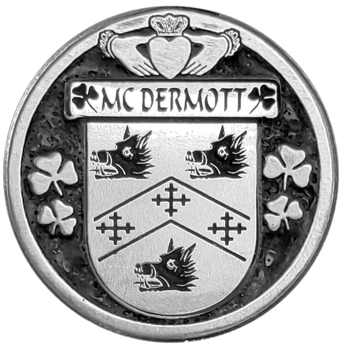 Mcdermott Irish Coat of Arms Clip Tie Bar - ICTB10 - Etsy UK