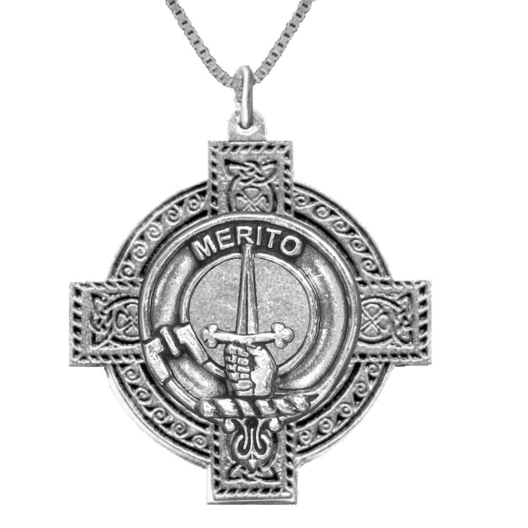 Dunlop Clan Crest Celtic Cross Pendant Scottish ~ CLP04 - Etsy