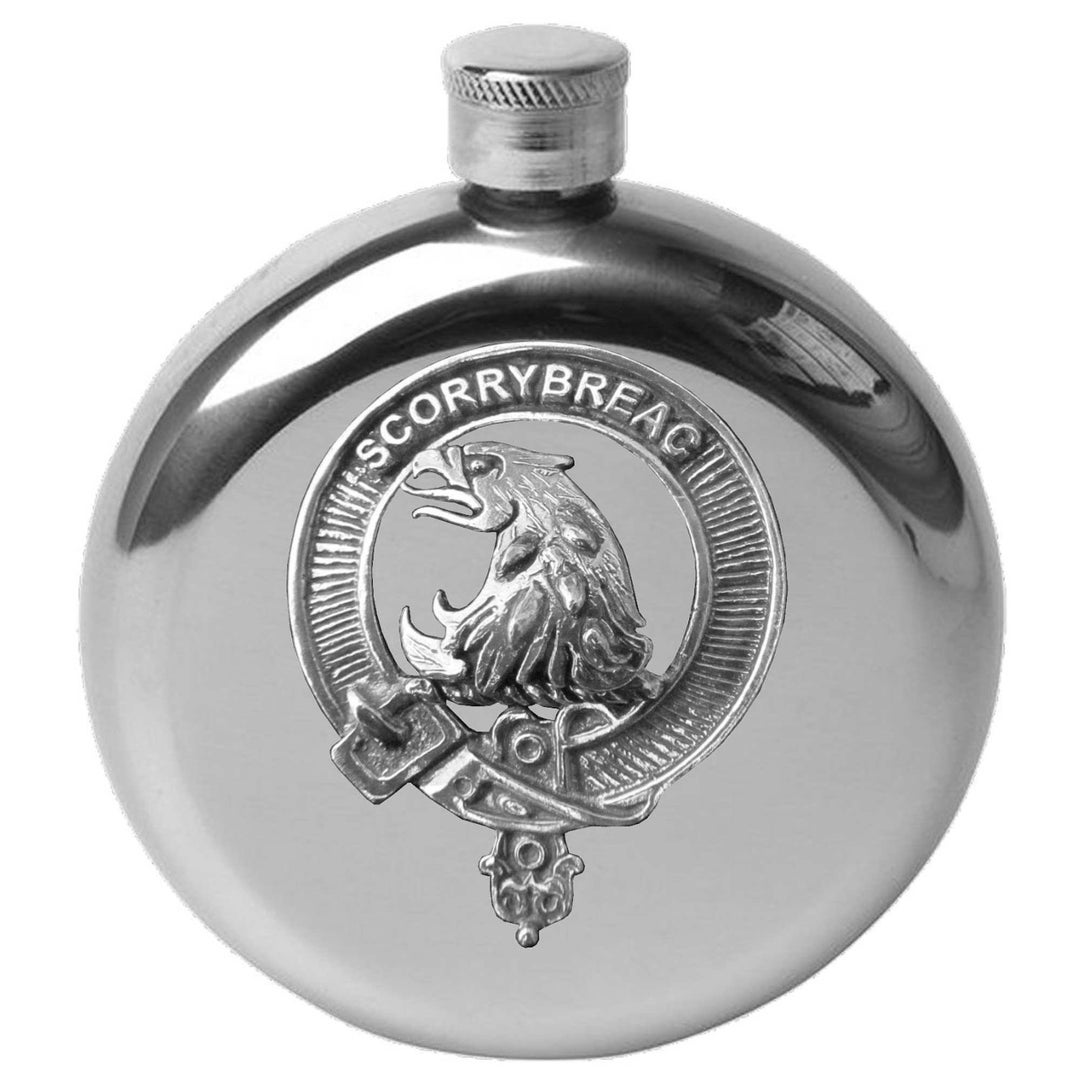 Macnicol 5oz Round Scottish Clan Crest Badge Stainless Steel Flask - Etsy