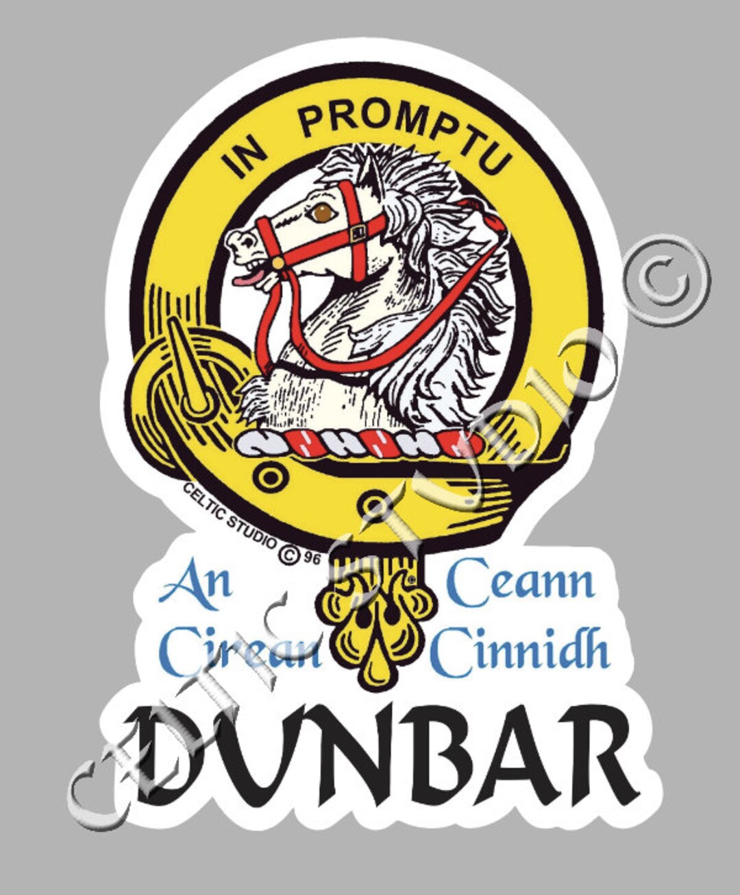 Dunbar Clan Crest Decal | Custom Scottish Heritage Car & Laptop ...