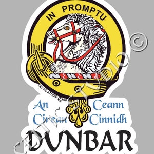 Dunbar Clan Crest Decal | Custom Scottish Heritage Car & Laptop ...