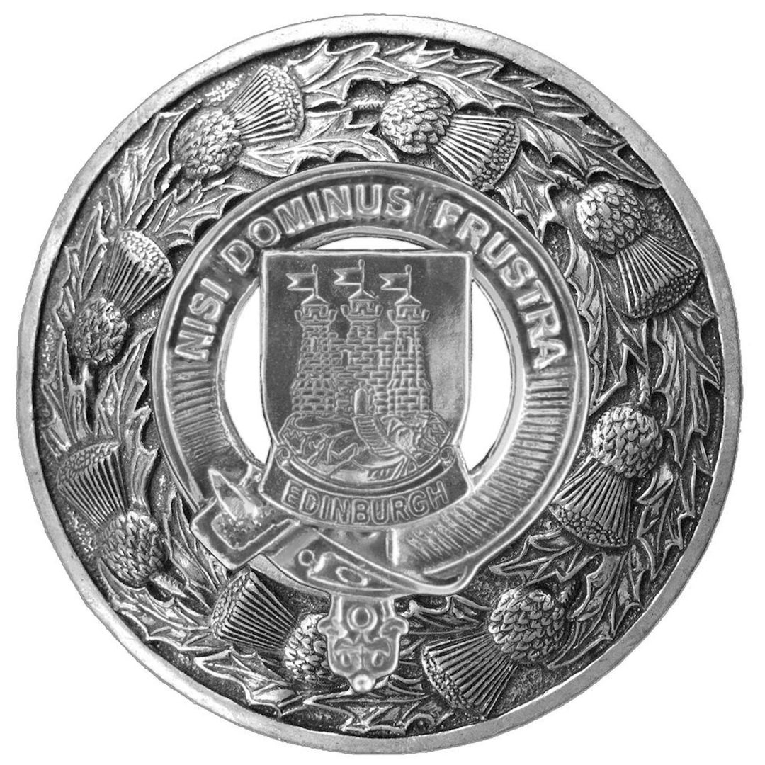 Scottish City of Edinburgh Crest Badge Plaid Brooch - Etsy