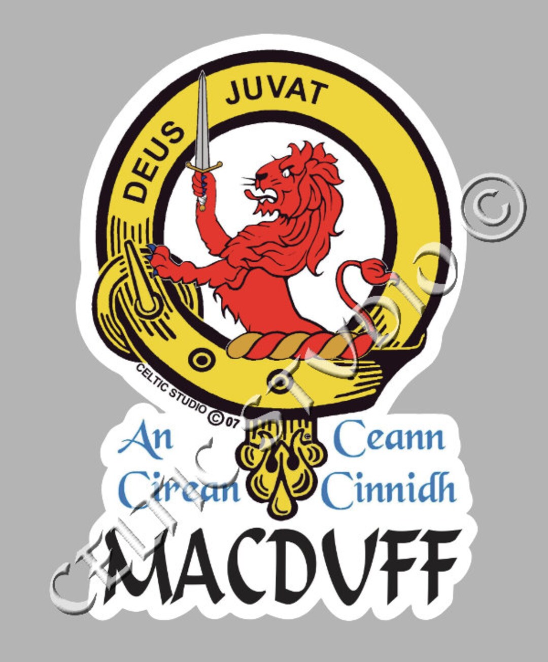 Macduff Clan Crest Decal | Custom Scottish Heritage Car & Laptop ...