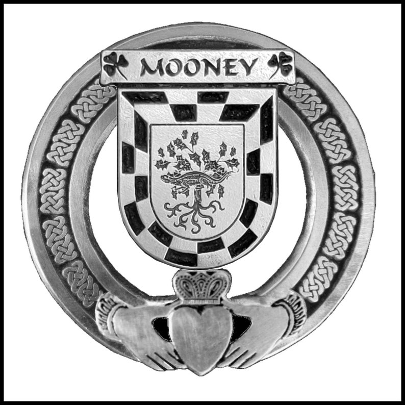Mooney Irish Claddagh Coat of Arms Badge - Etsy