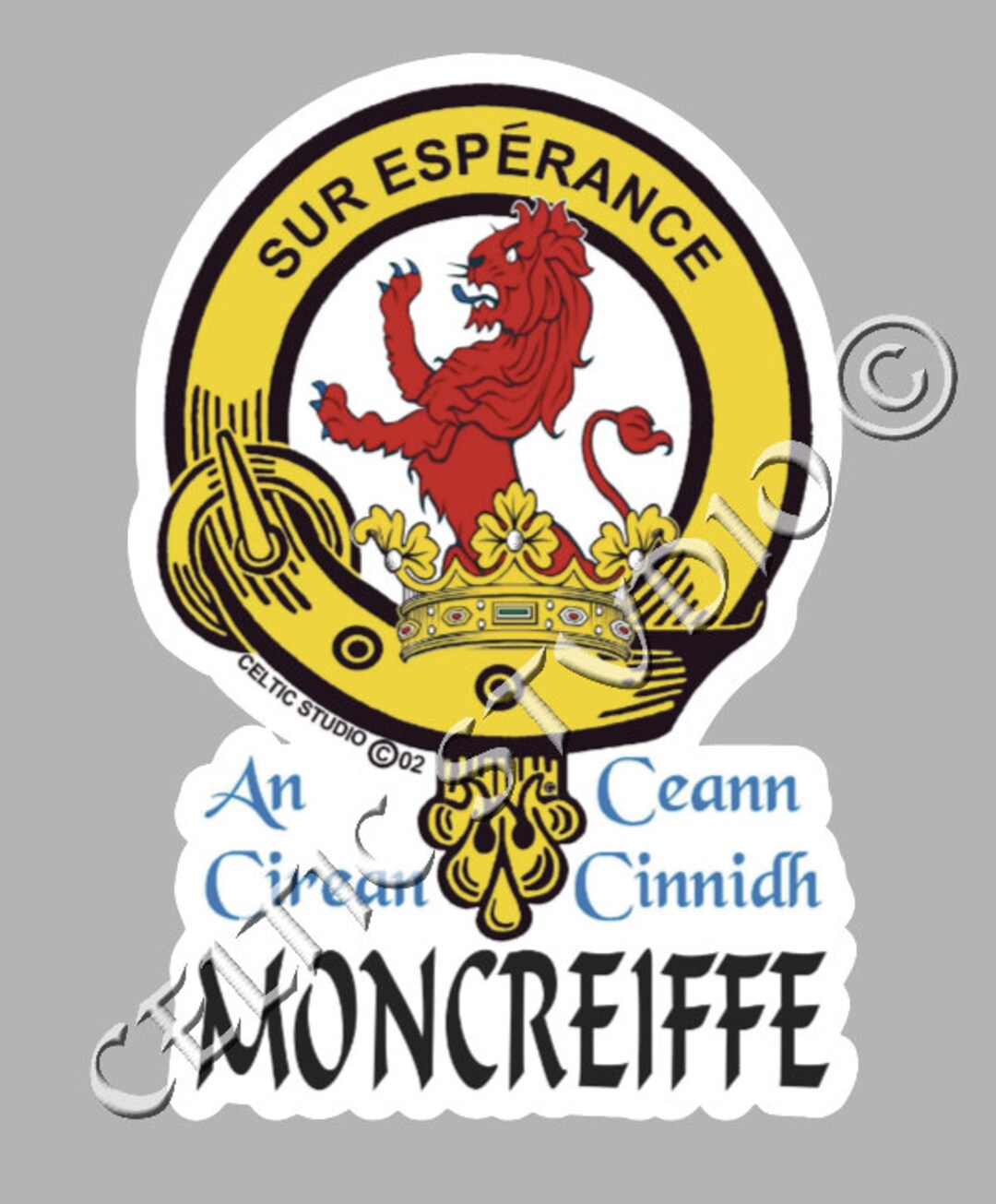 Moncreiffe Clan Crest Decal | Custom Scottish Heritage Car & Laptop ...