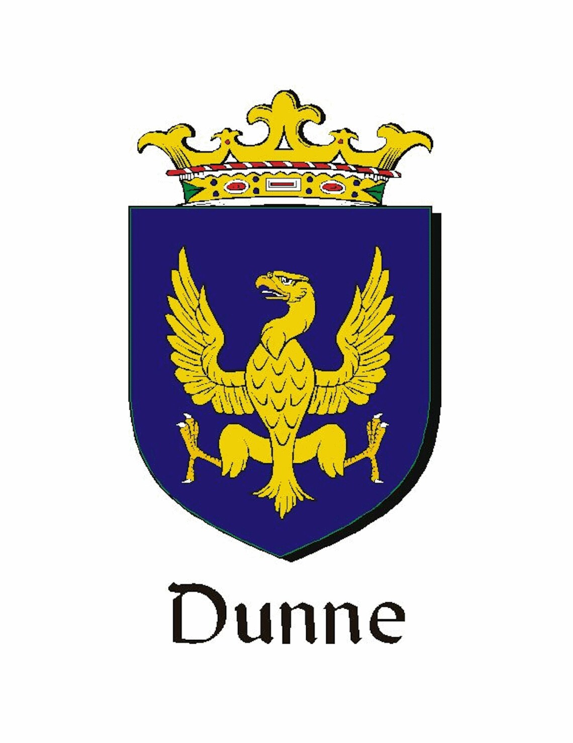 Dunn Irish Coat of Arms Embroidered Crest - Etsy