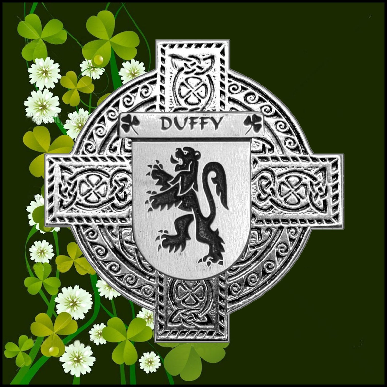 Duffy Irish Coat of Arms Sporran, Genuine Leather - Etsy