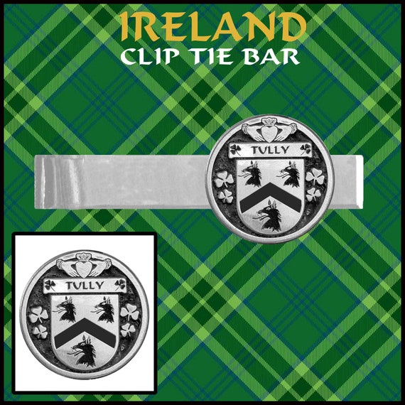 Tully Irish Coat of Arms Clip Tie Bar - Etsy