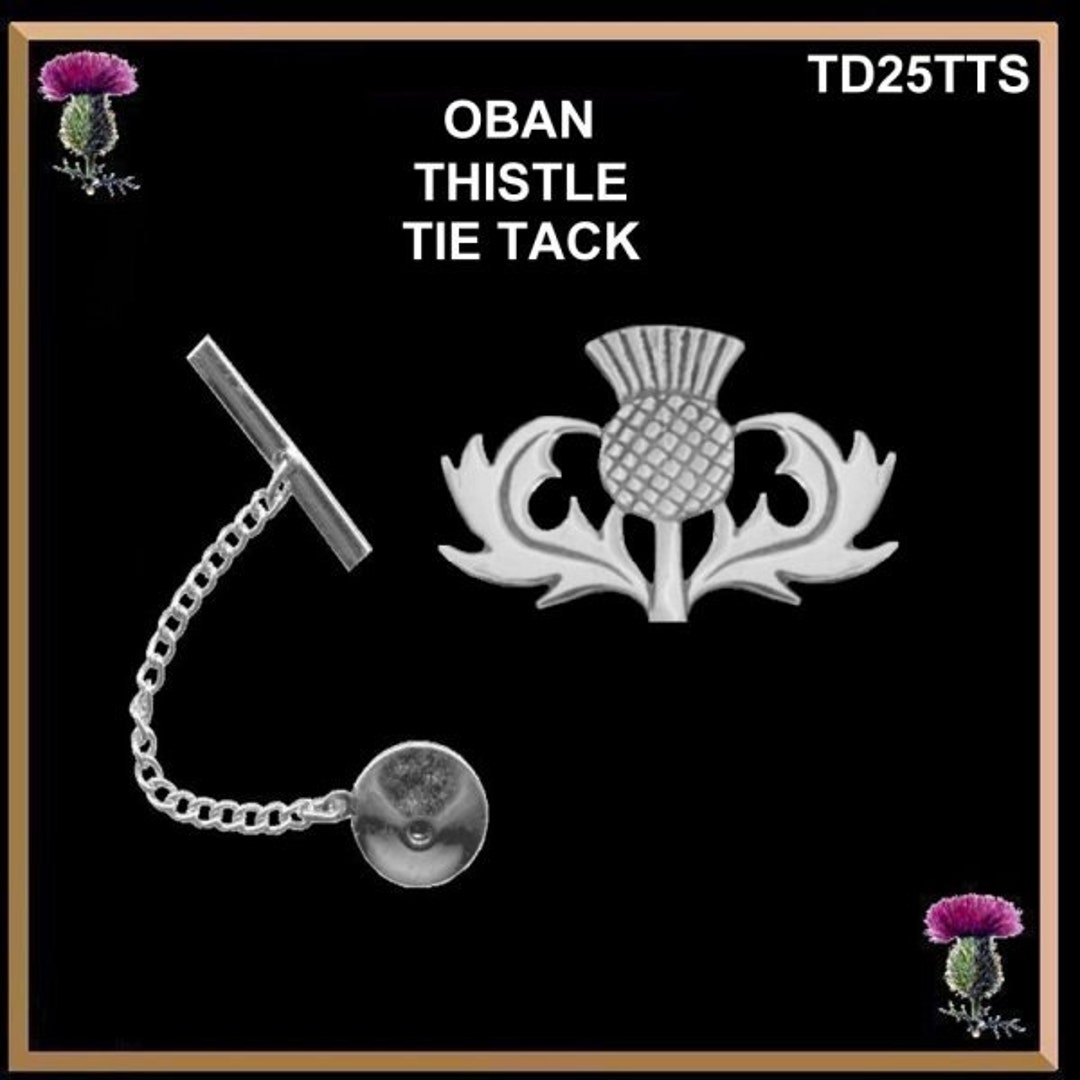 Oban Thistle Tie Tack, Scottish Lapel Pin - Etsy