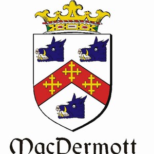 Mcdermott Irish Claddagh Coat of Arms Badge - Etsy
