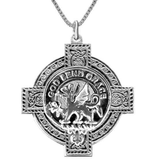 Crichton Clan Crest Celtic Cross Pendant Scottish CLP04 - Etsy
