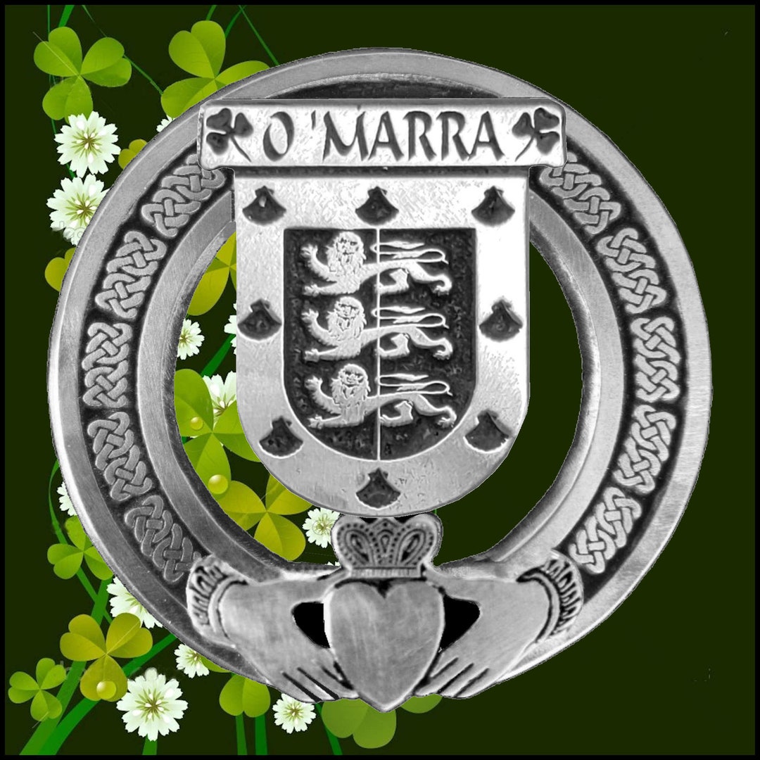 O'marra Irish Claddagh Coat of Arms Badge - Etsy