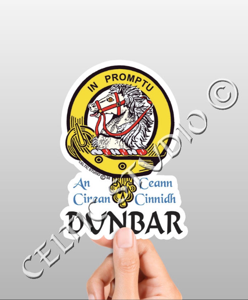 Dunbar Clan Crest Decal | Custom Scottish Heritage Car & Laptop ...